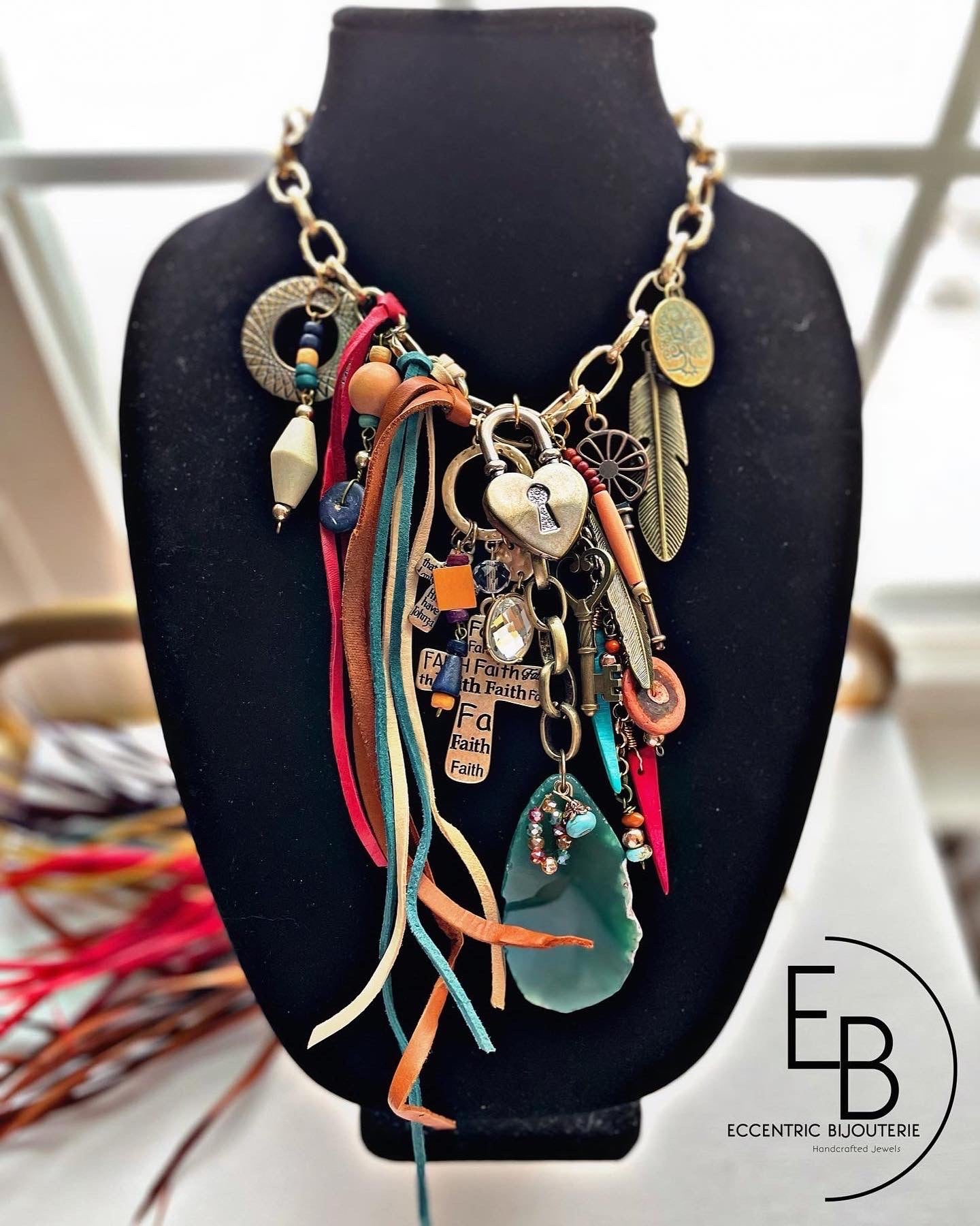 'Boho Mahaba" Signature Junk Jewel Collar Necklace Handmade By ...